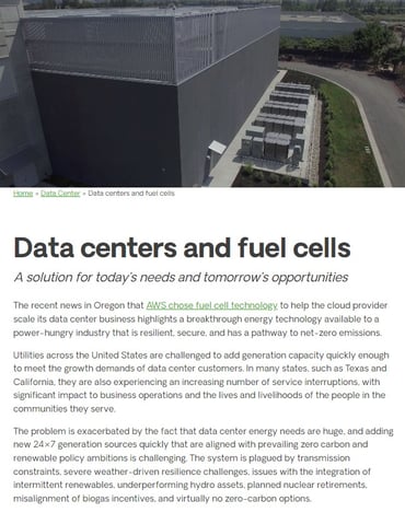 Bloom Energy Microgrid for Data Centers
